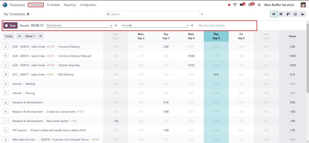 Boost Productivity with Odoo’s Timesheet Module